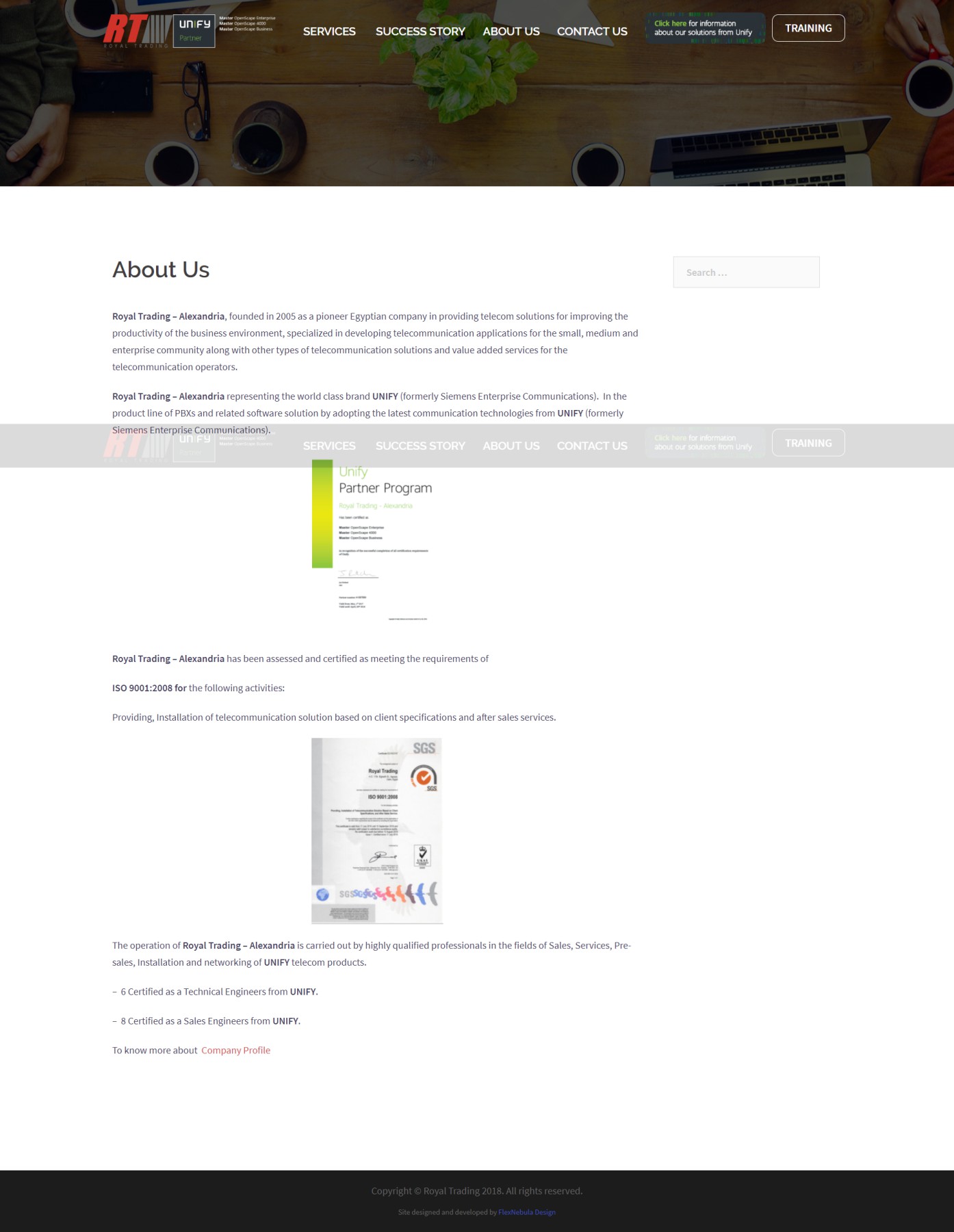 Royal Trading Website - FlexNebula Design